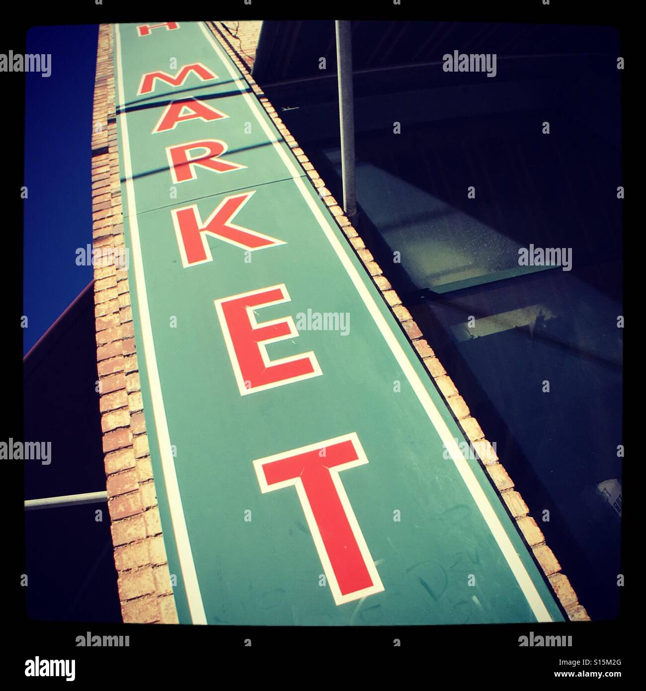 Vintage public market sign hi-res stock photography and images - Alamy