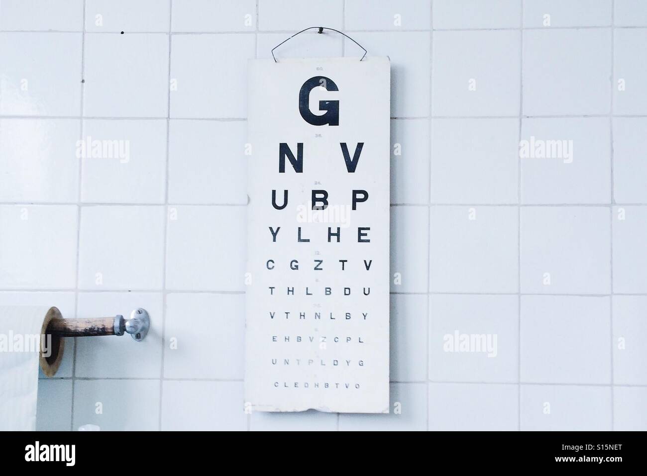 Opticians eyesight chart Stock Photo - Alamy