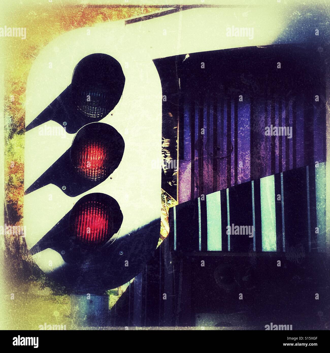 Railroad crossing lights hi-res stock photography and images - Alamy