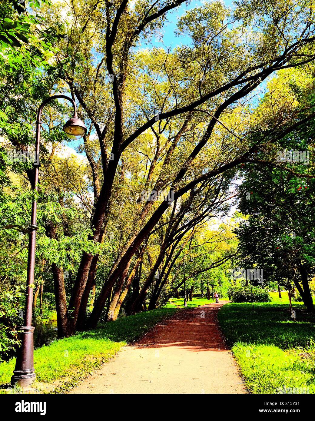 Park lamp post hi-res stock photography and images - Alamy
