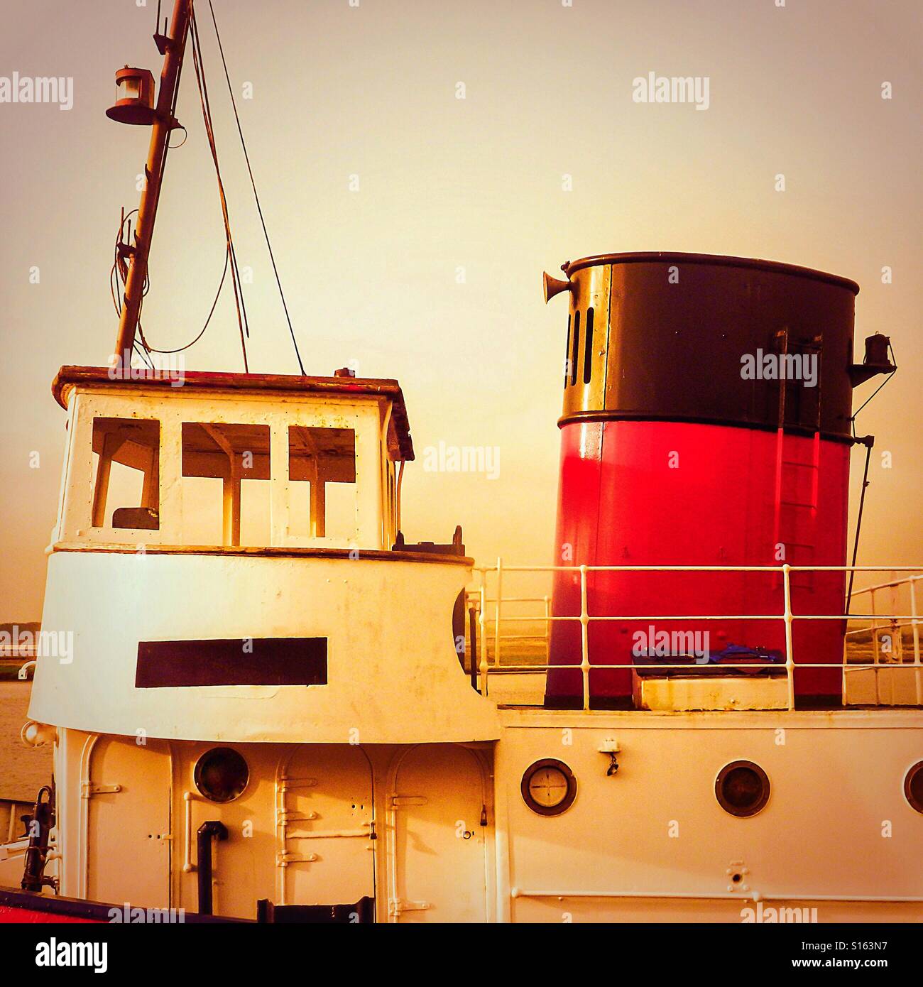 Ships funnel off an old paddle steamer Stock Photo - Alamy