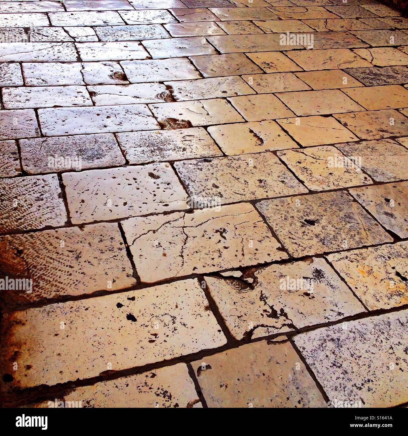 Marble flagstones in Split, Croatia Stock Photo - Alamy