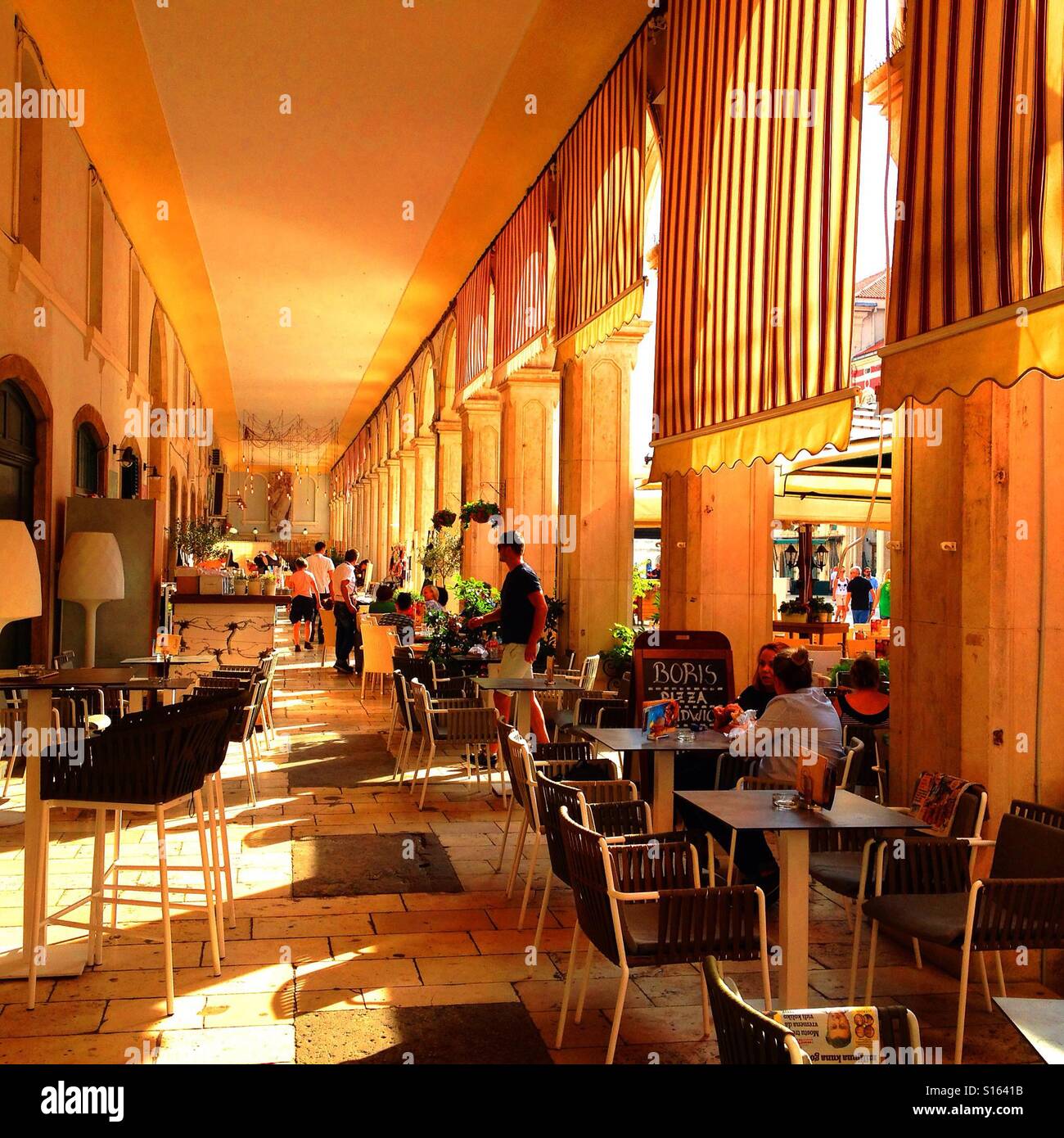 Cafe scene in split, Croatia Stock Photo - Alamy
