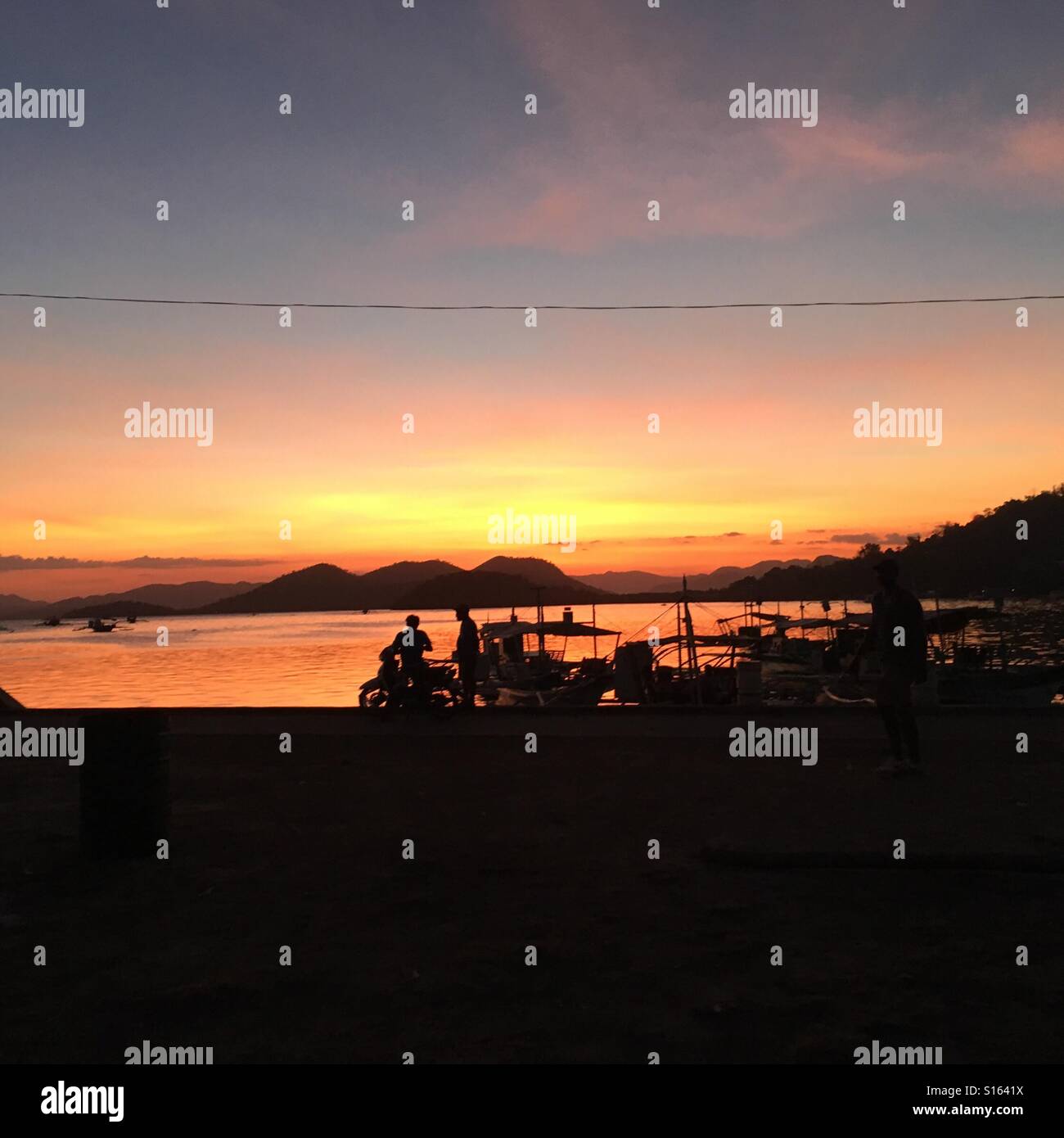 Sunset in Coron, The Philippines Stock Photo - Alamy