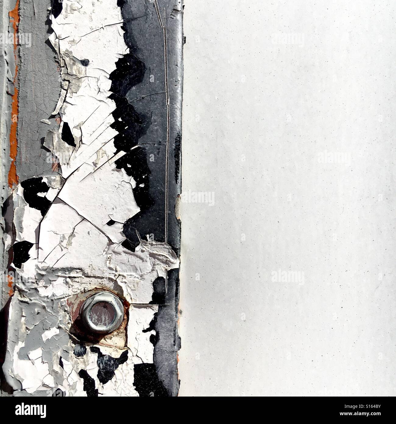 Peeled paint and rivet Stock Photo - Alamy