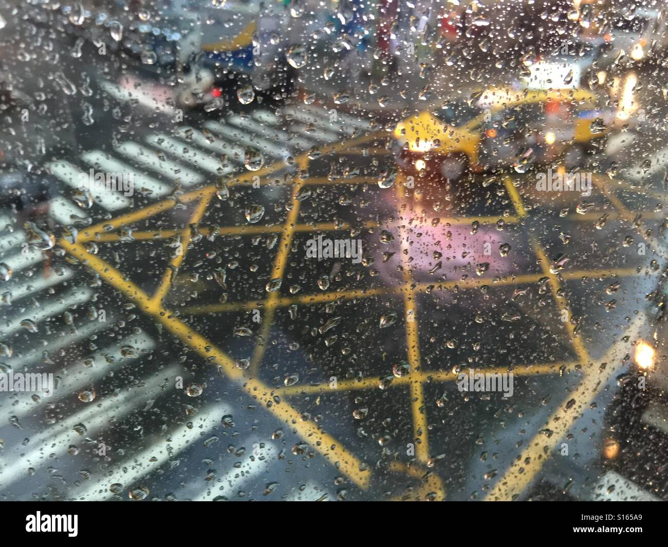 Rainy Day on Cross Road Stock Photo - Alamy