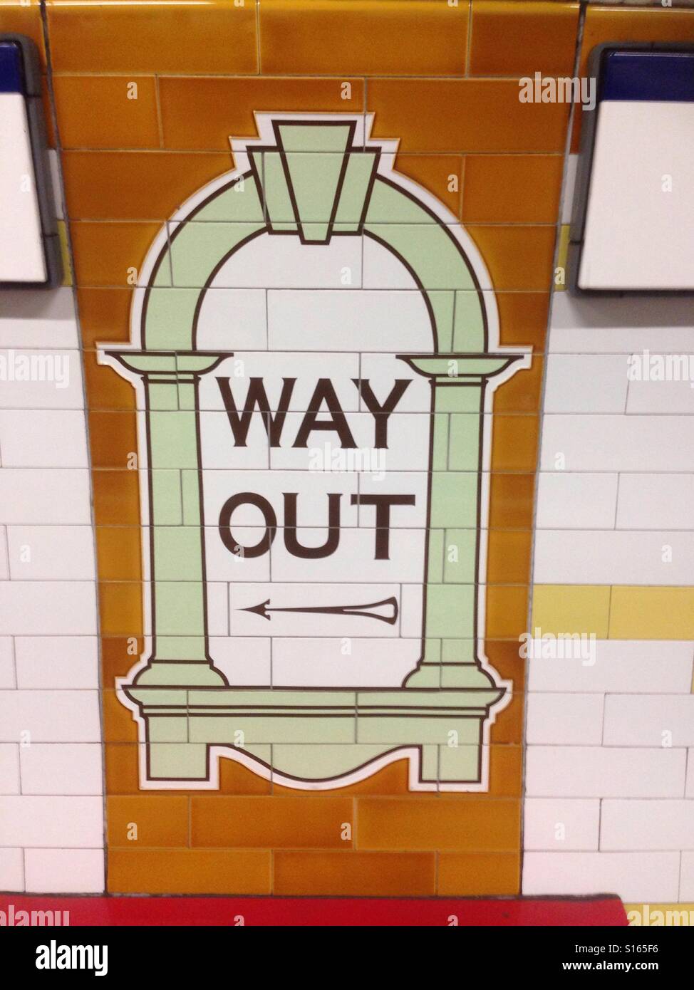 London underground way out sign hi-res stock photography and images - Alamy