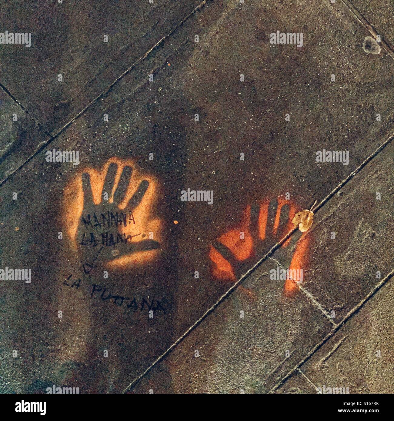 Street art : hands Stock Photo - Alamy