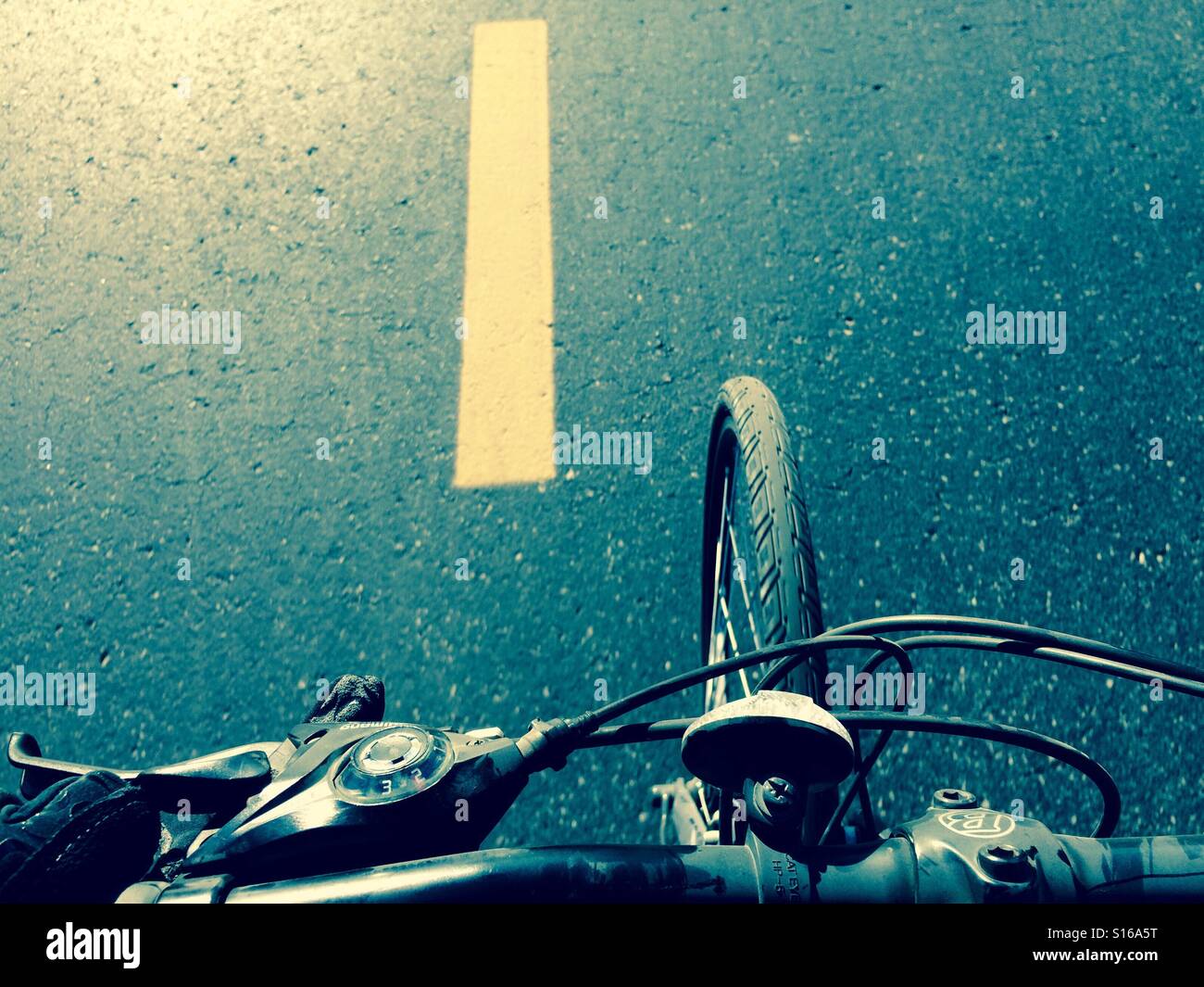 Cycling handlebars view hi-res stock photography and images - Alamy