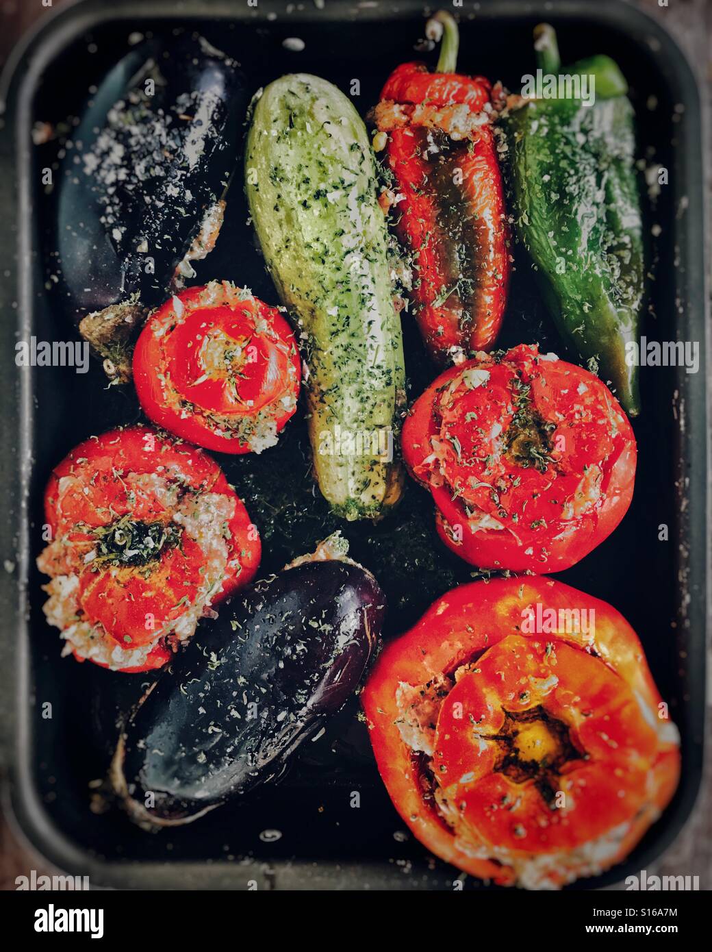 Provencal stuffed vegetables Stock Photo - Alamy