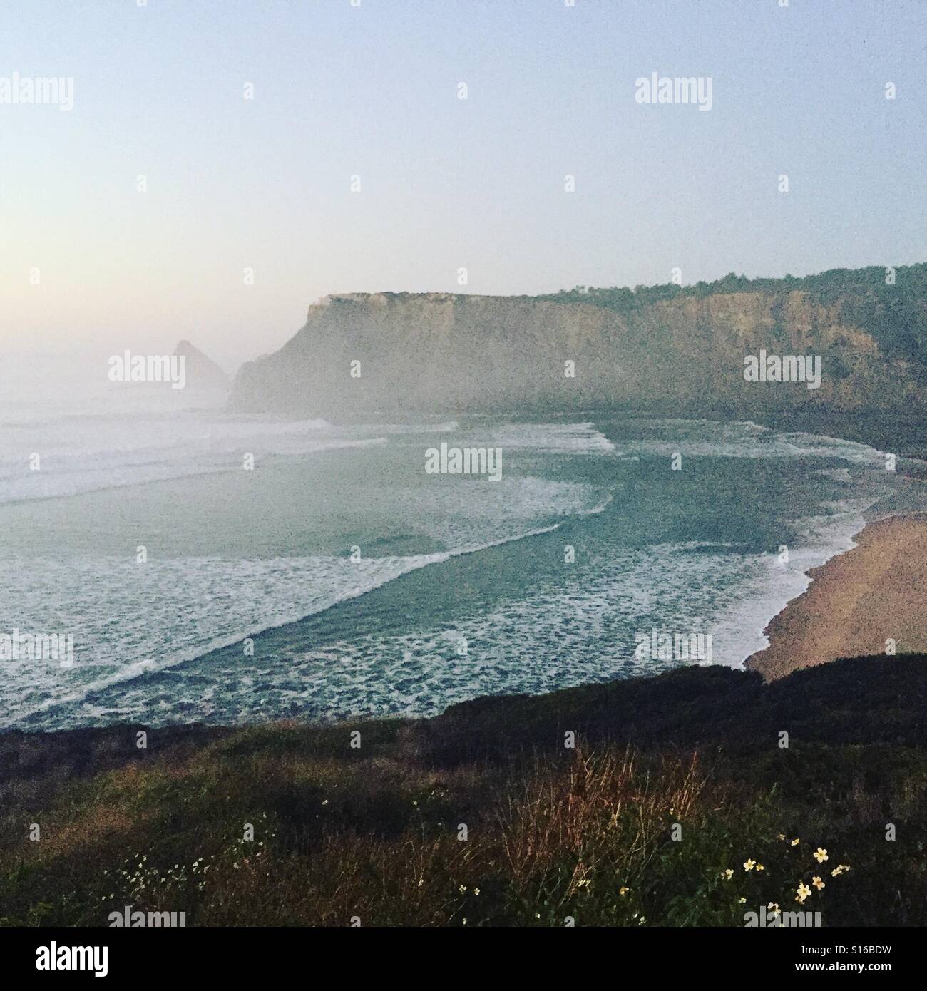 Sundown at the beach Stock Photo - Alamy