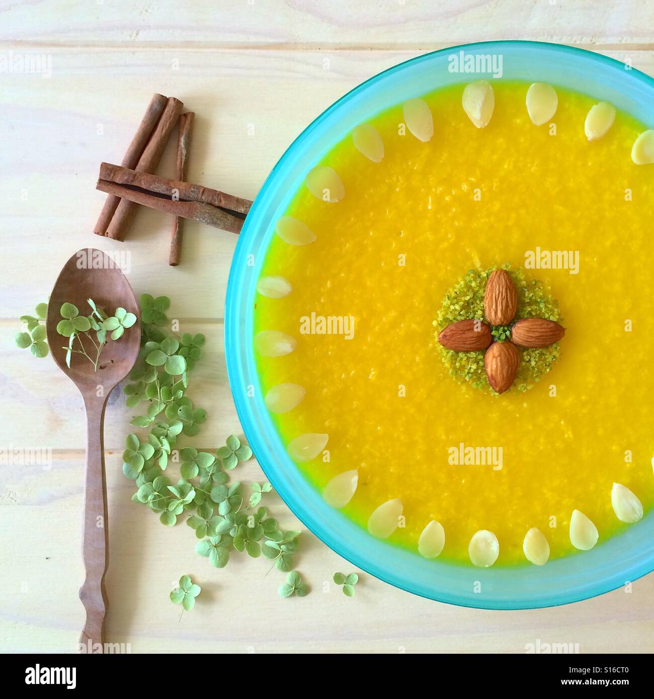 Saffron Rice Pudding Stock Photo - Alamy
