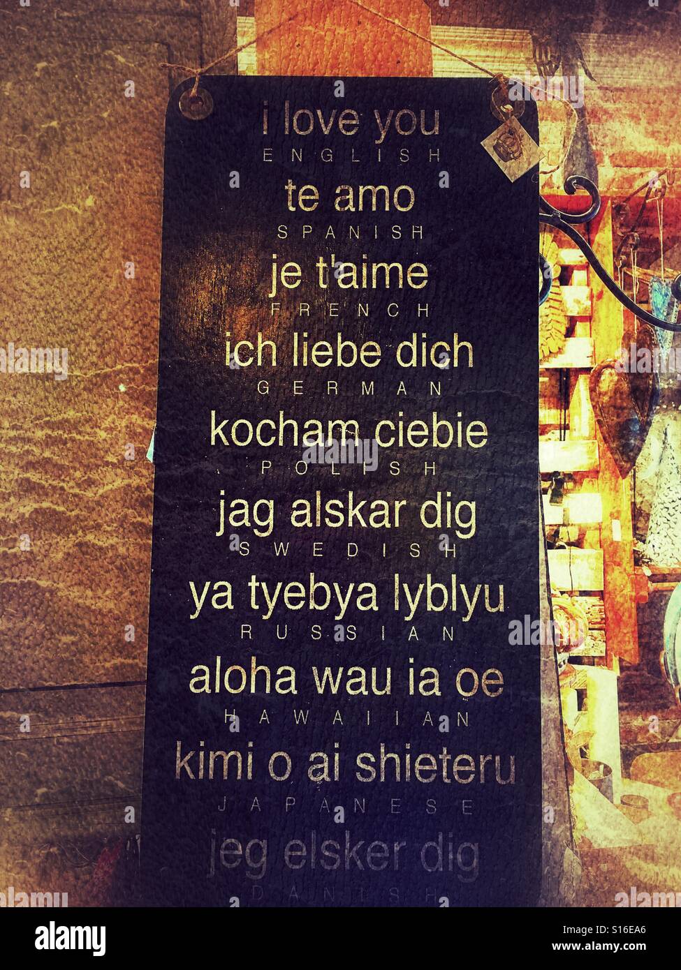 Love in different languages hi-res stock photography and images - Alamy