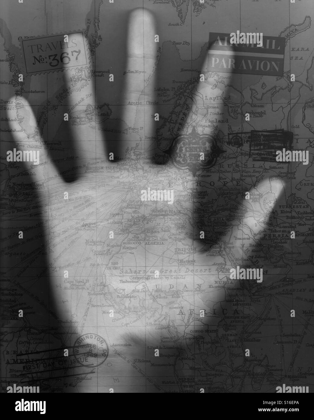 Hand travel hi-res stock photography and images - Alamy