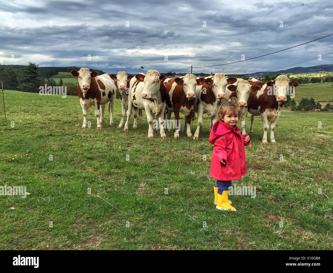 Toddler exploring the countryside Loire France Stock Photo - Alamy