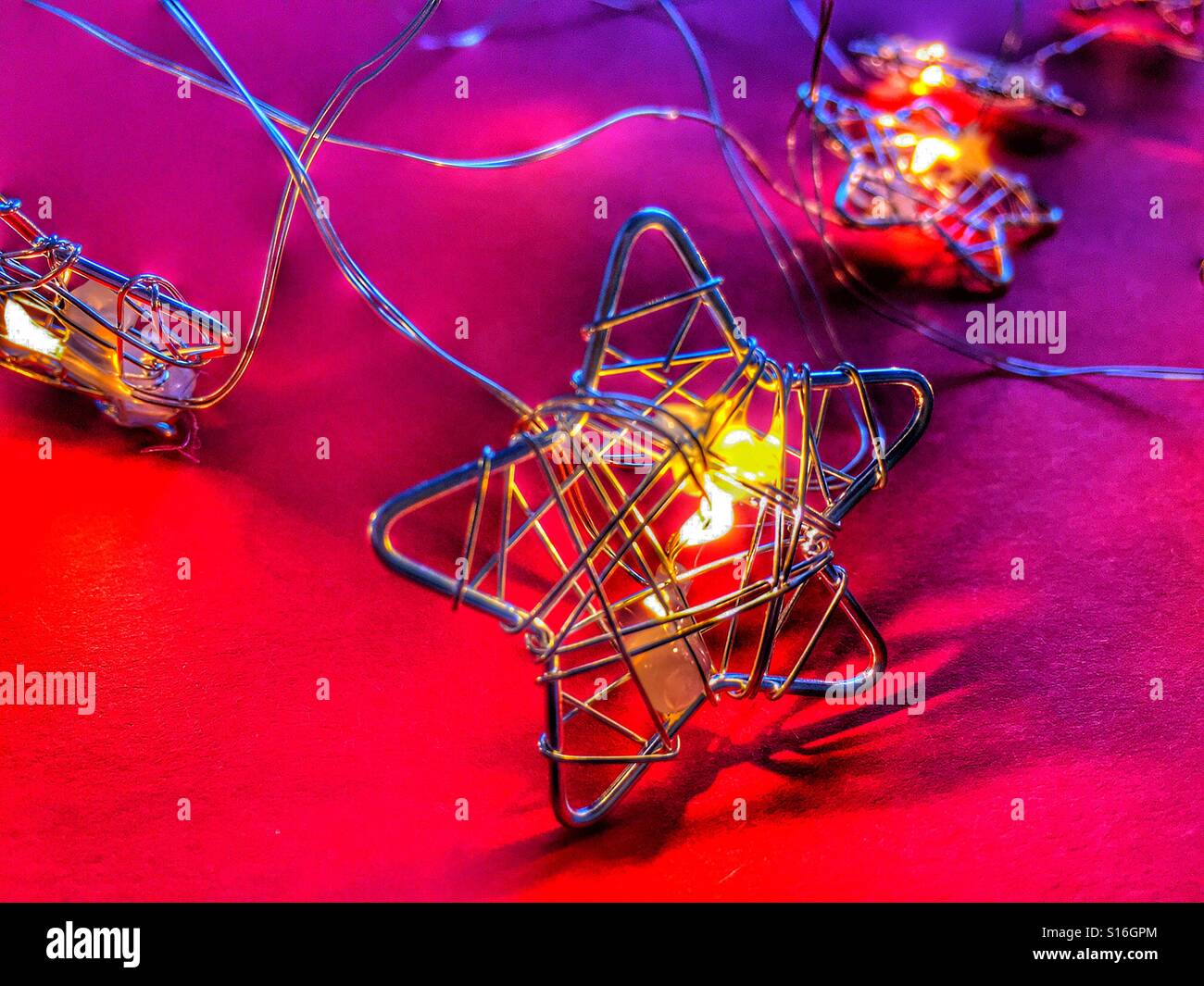 Festive Christmas lights Stock Photo - Alamy