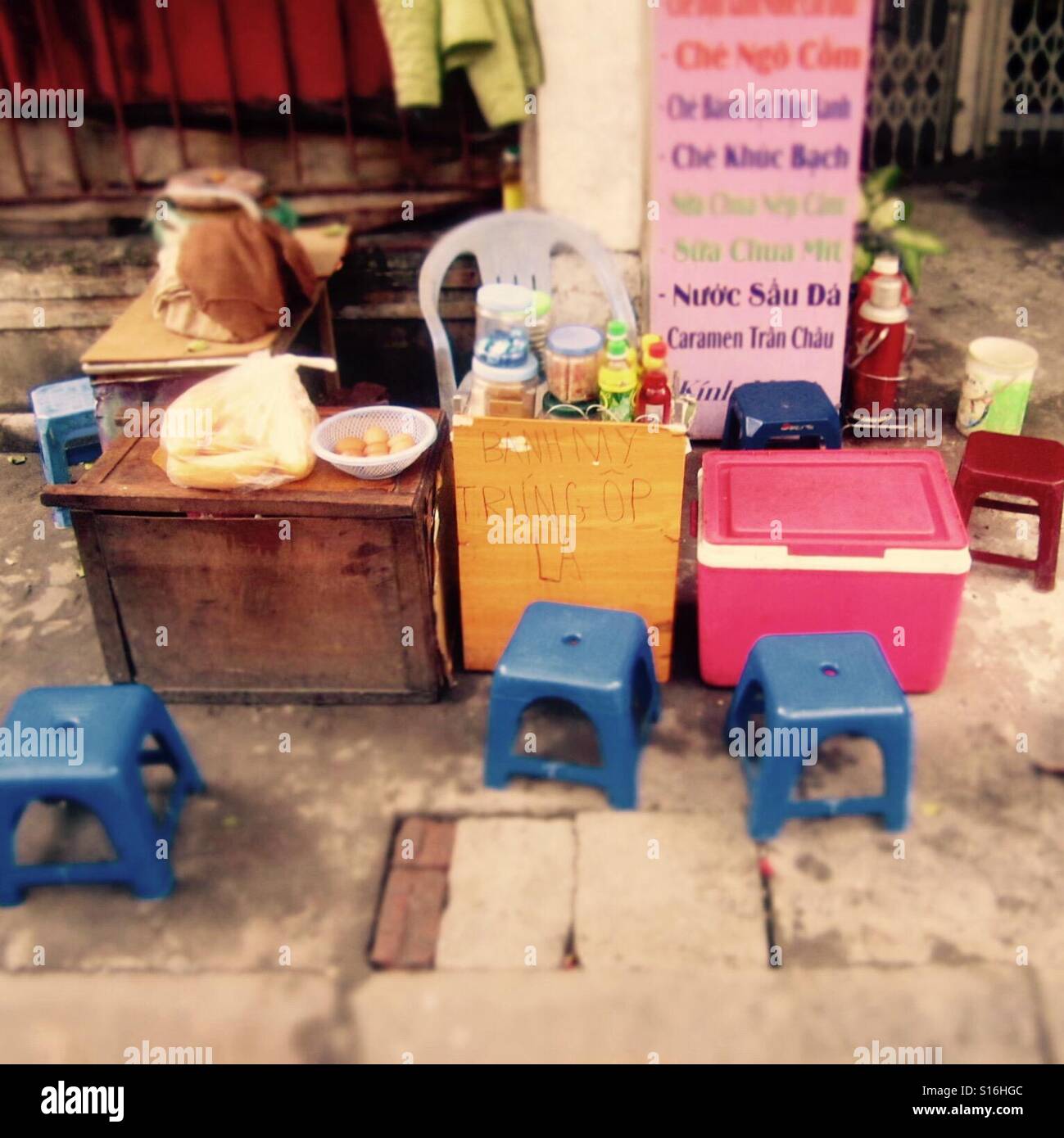Vietnamese stools hi-res stock photography and images - Alamy
