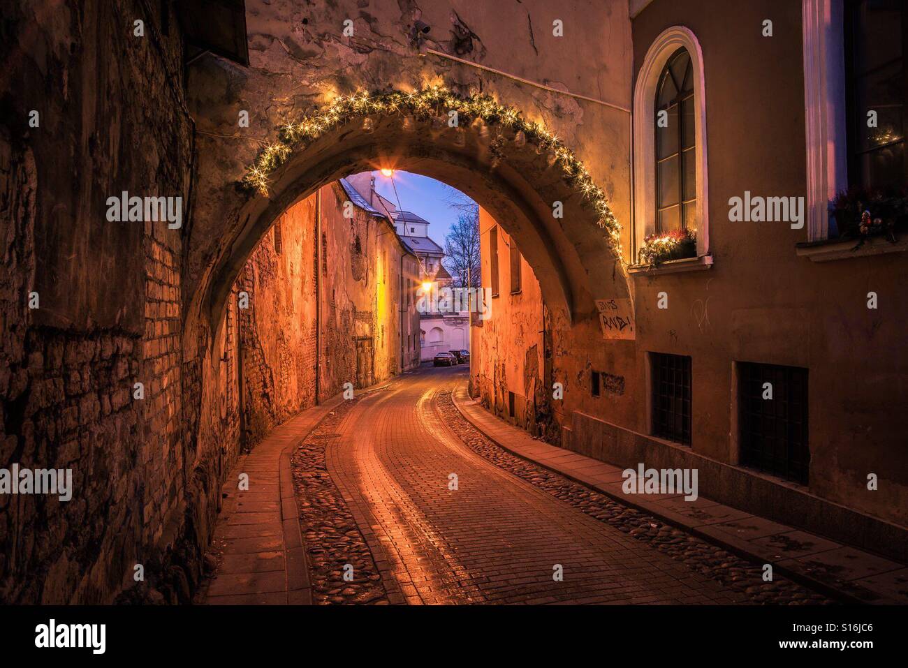 Beautiful old town street Stock Photo - Alamy
