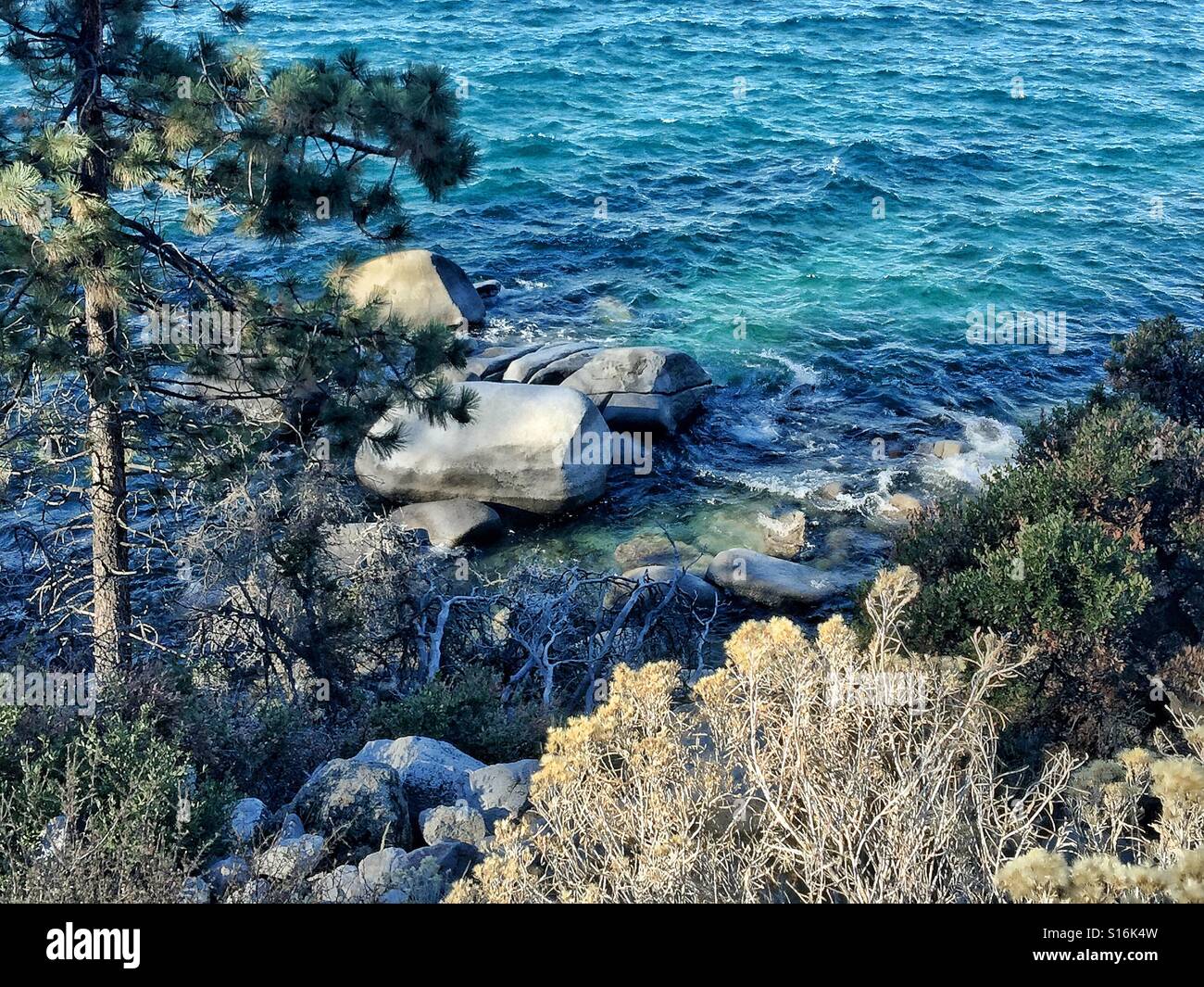 View of Lake Tahoe waters Stock Photo - Alamy