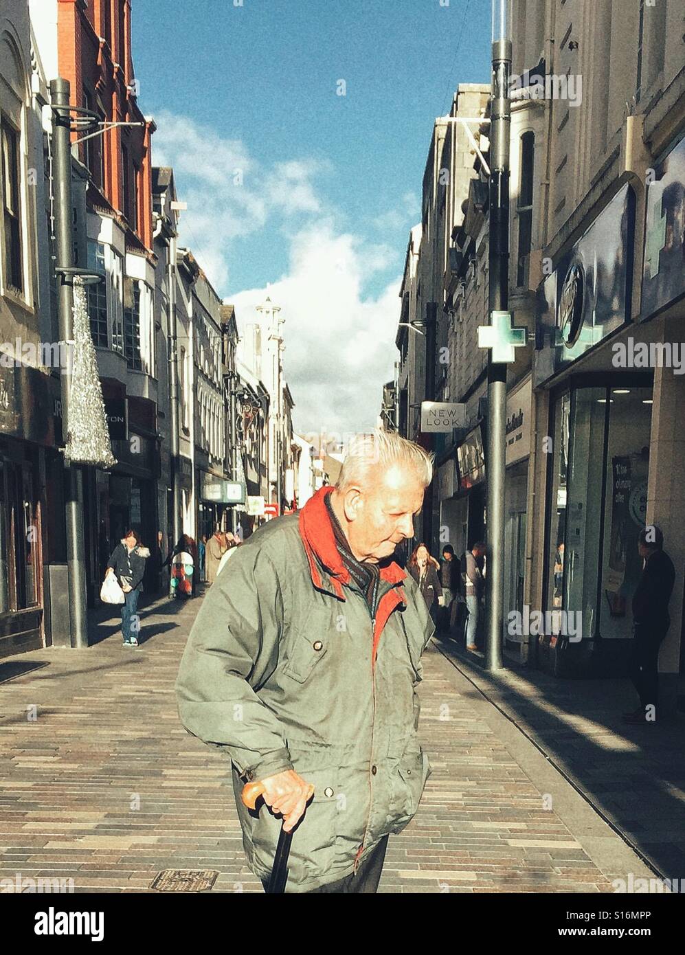 Old man walking stick hi-res stock photography and images - Alamy