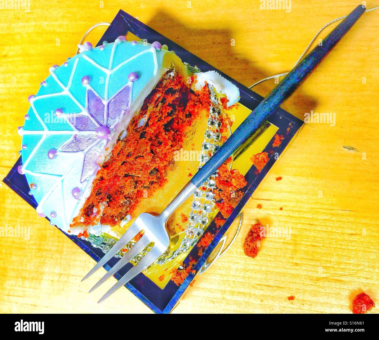 Cake and fork Stock Photo - Alamy