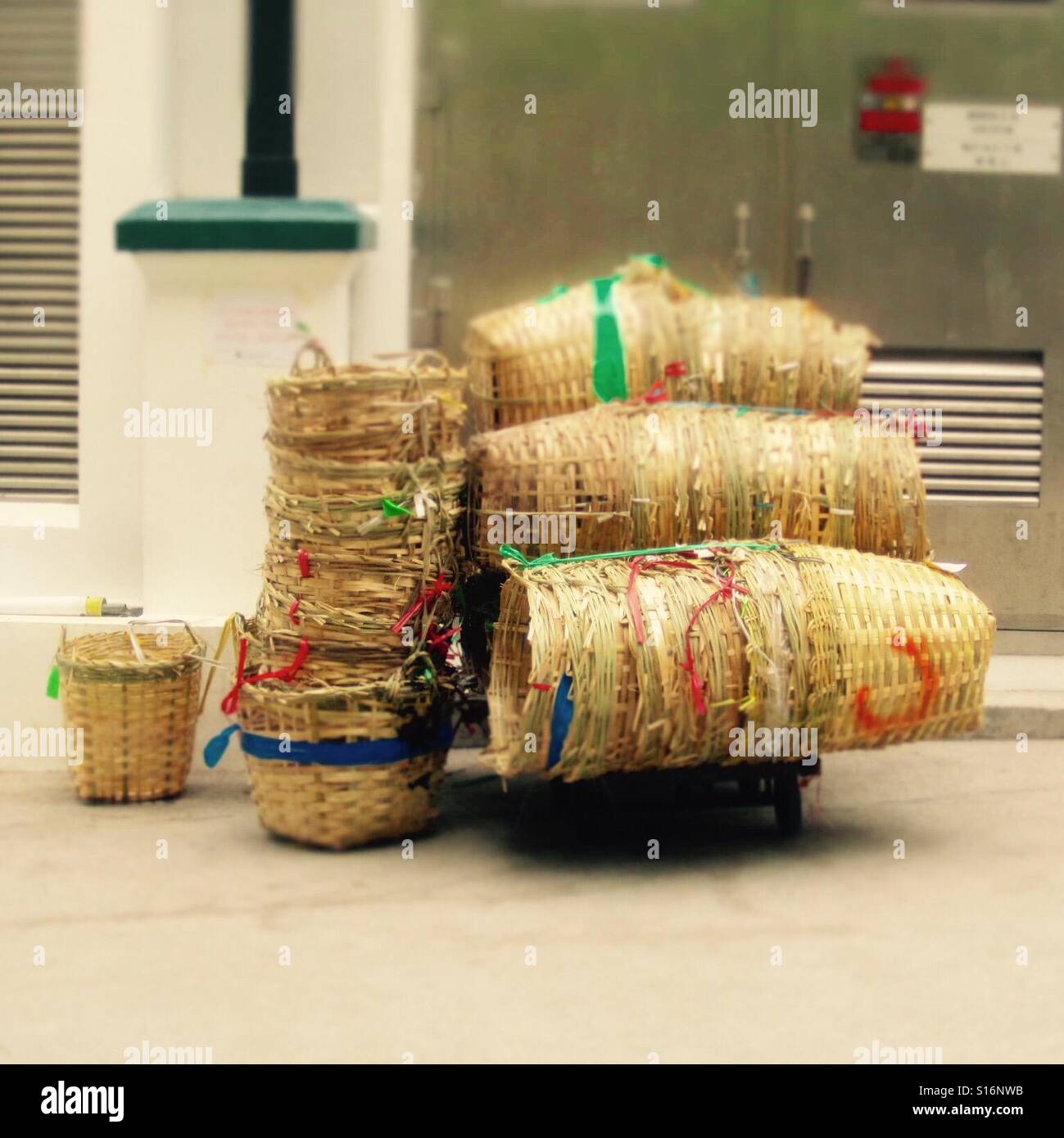 Pile of baskets hi-res stock photography and images - Alamy