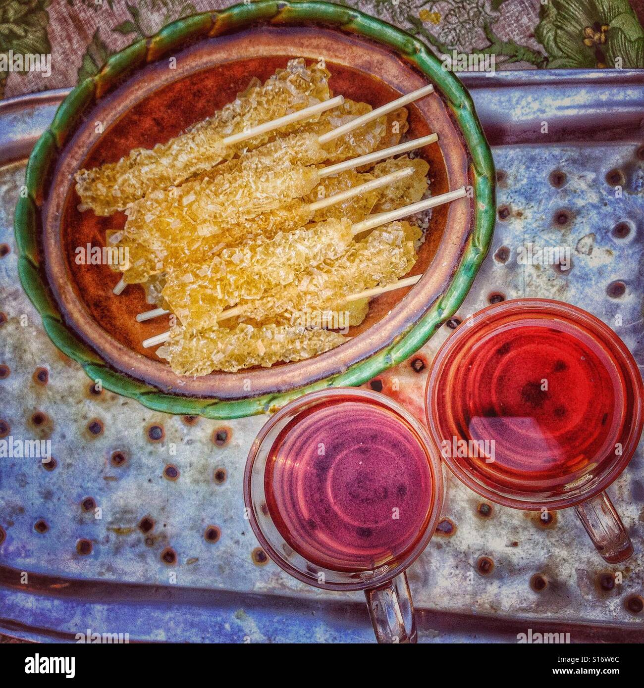 Iran. Tea with sugar Stock Photo - Alamy