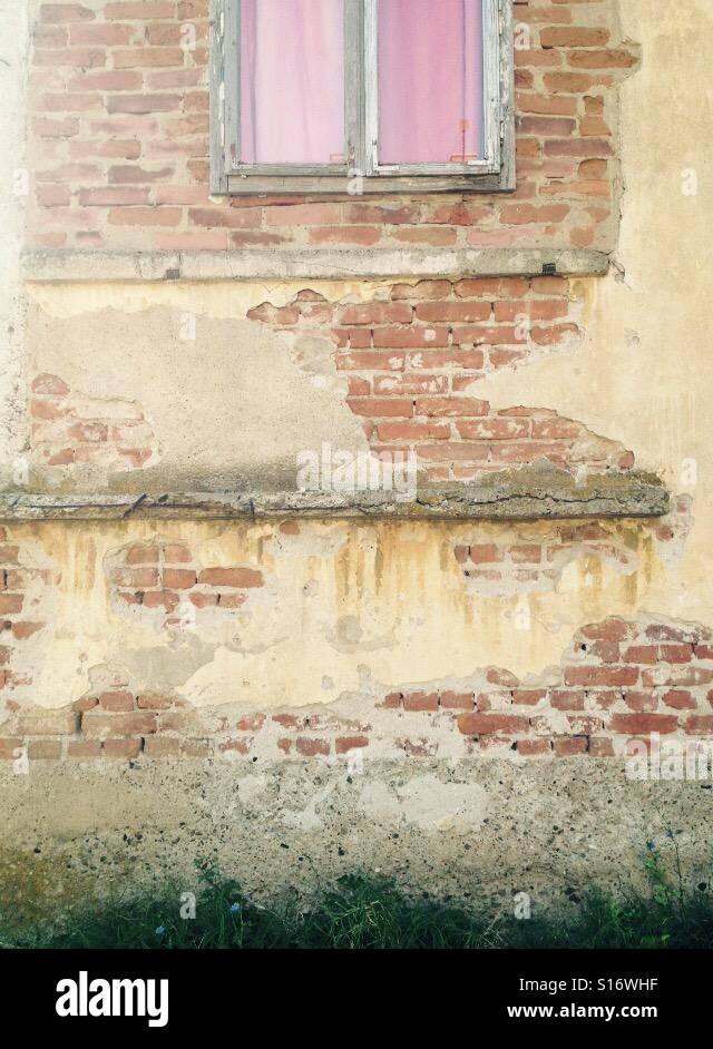 Texture of a brick wall with window Stock Photo - Alamy