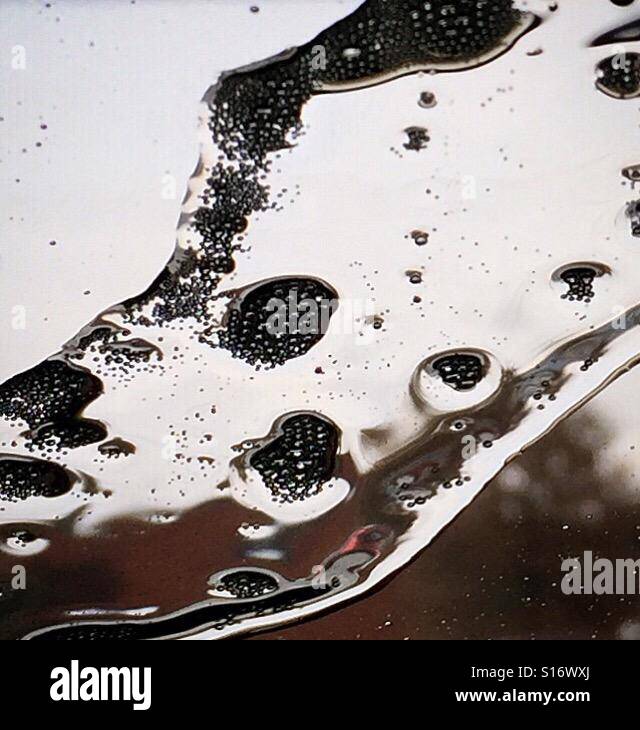 Water running across the windshield Stock Photo - Alamy