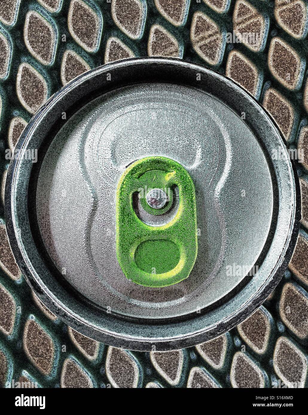 Aluminum can zip top Stock Photo - Alamy