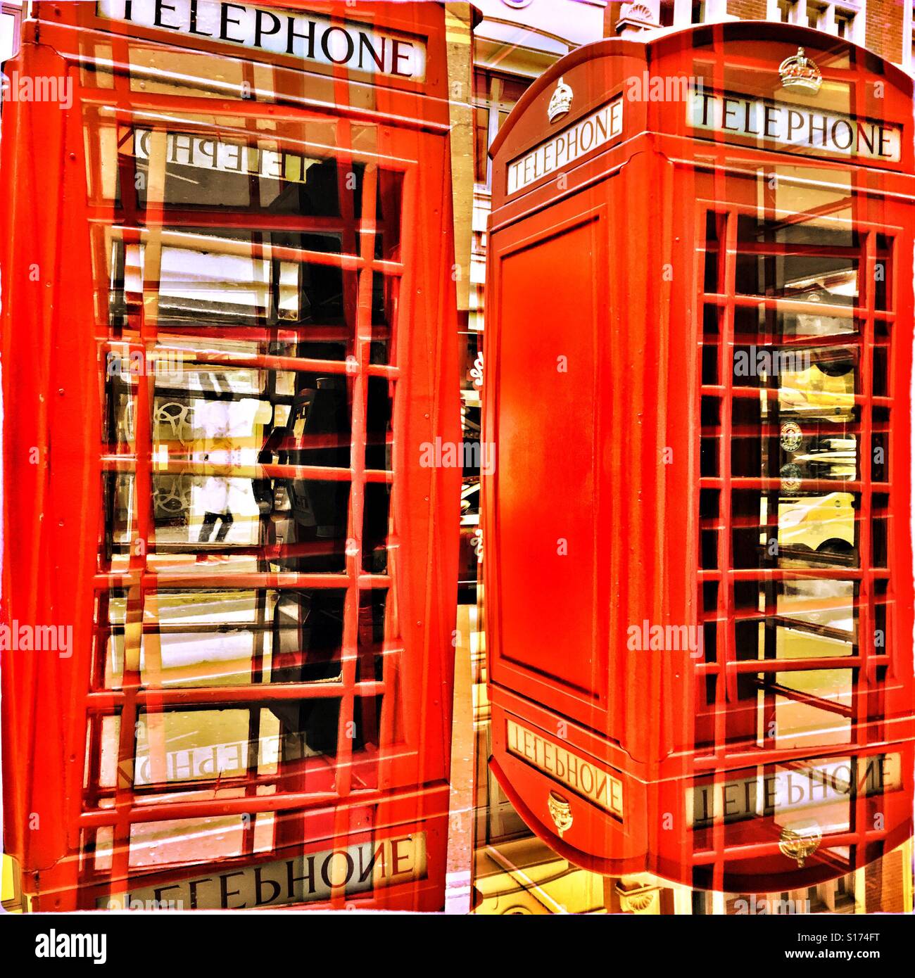 Red telephone boxes Stock Photo - Alamy