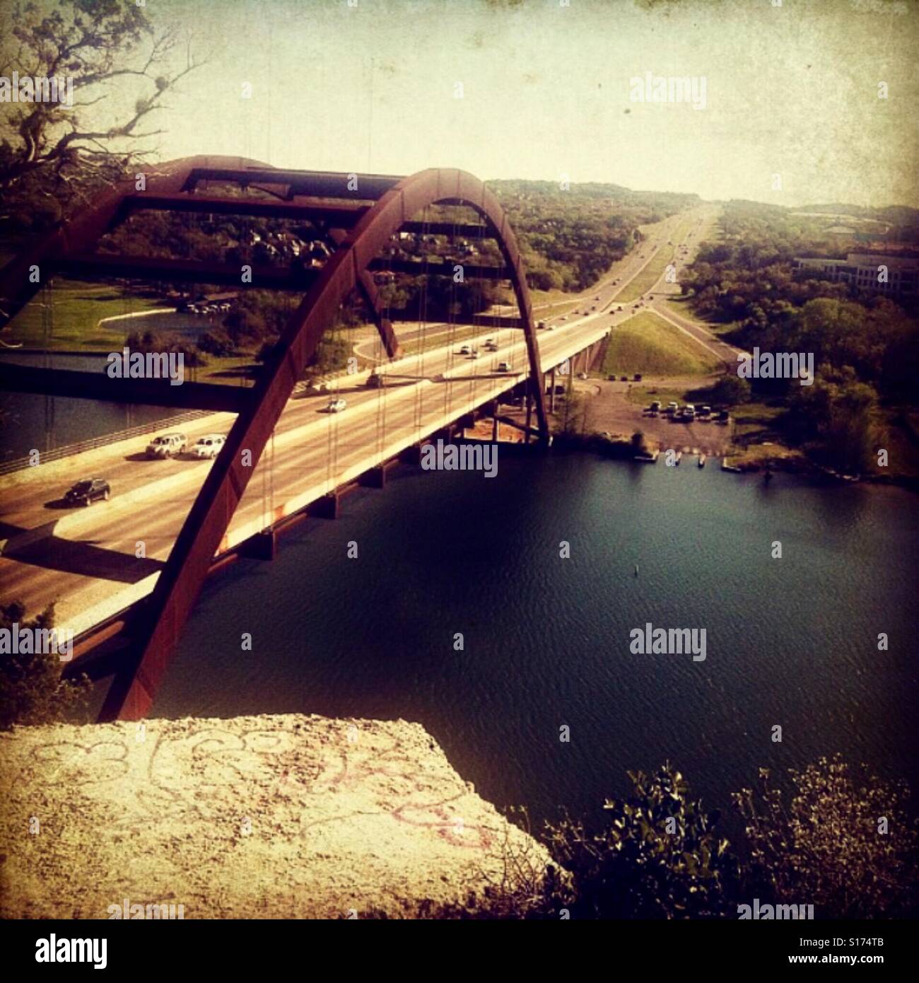 Austin 360 bridge Stock Photo - Alamy