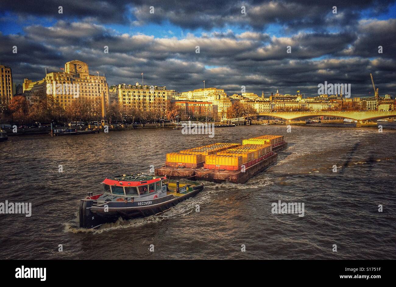 Blue light barge hi-res stock photography and images - Alamy
