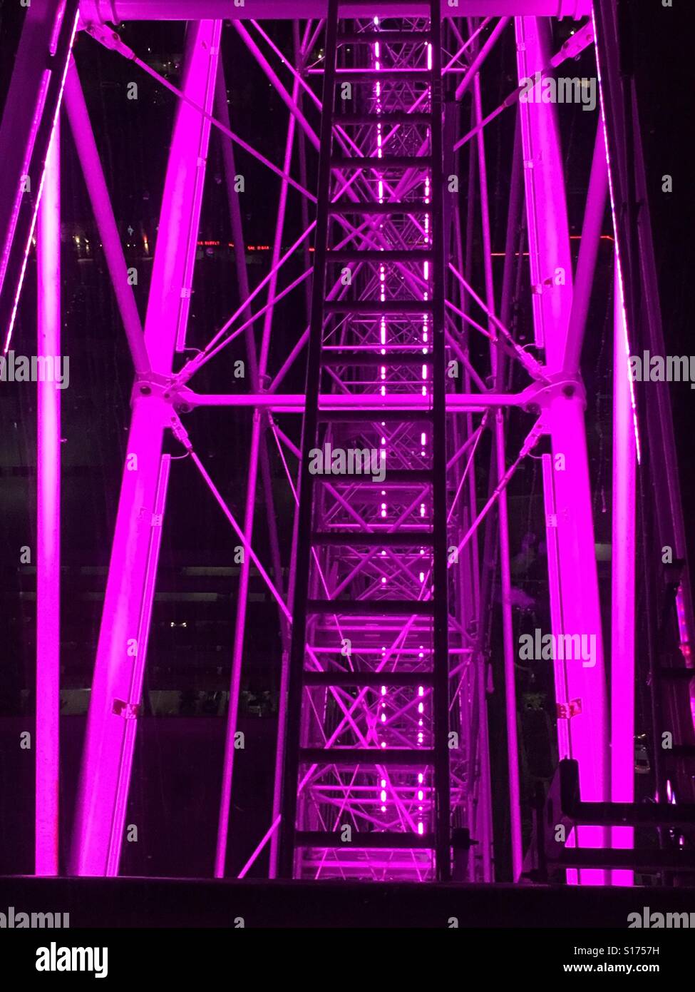 Pink glow steel frame Stock Photo - Alamy