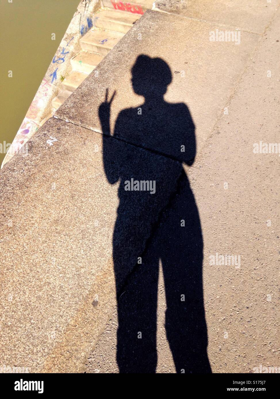 Asphalt female shadow hi-res stock photography and images - Alamy