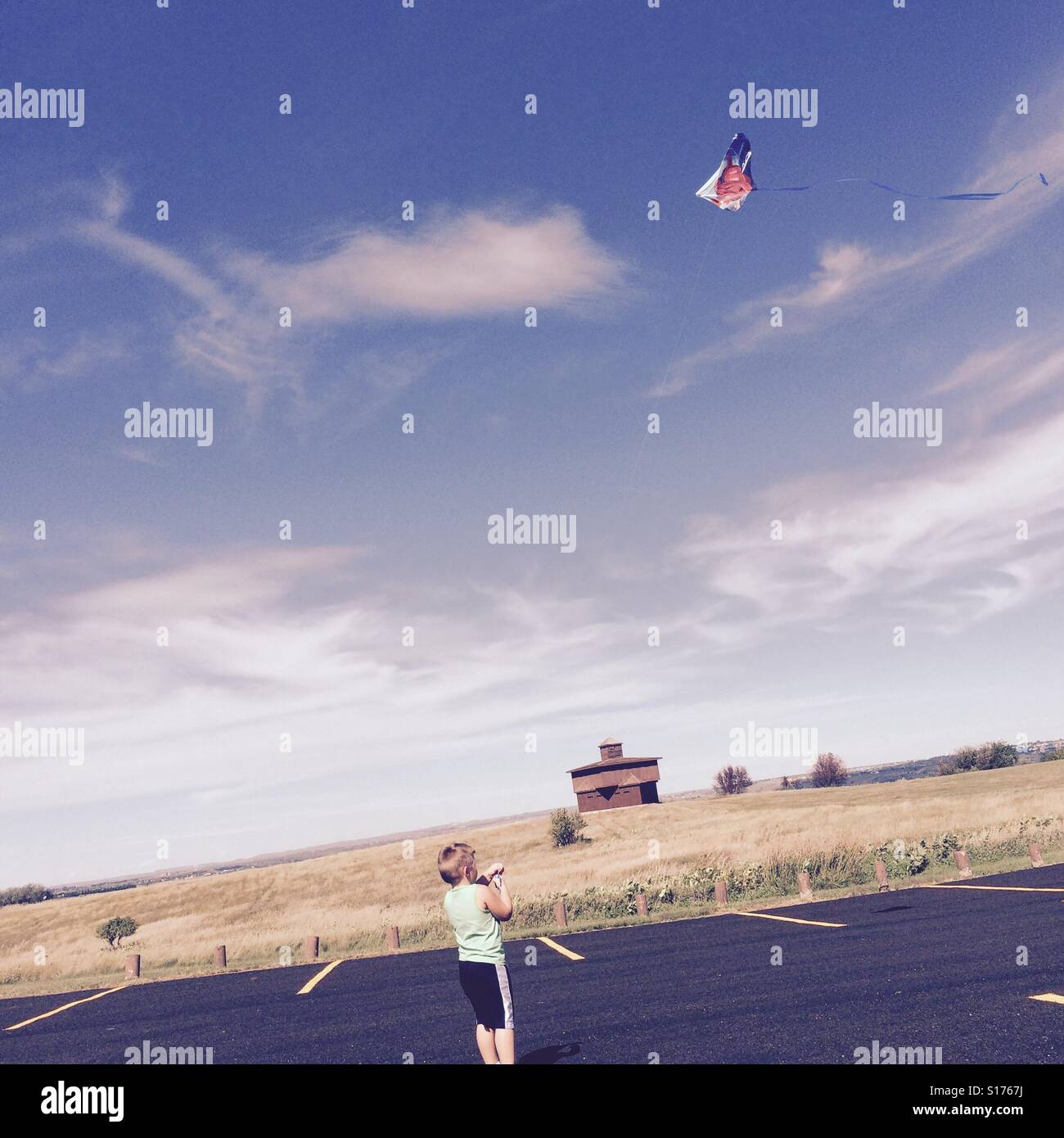 Boy and kite hi-res stock photography and images - Alamy