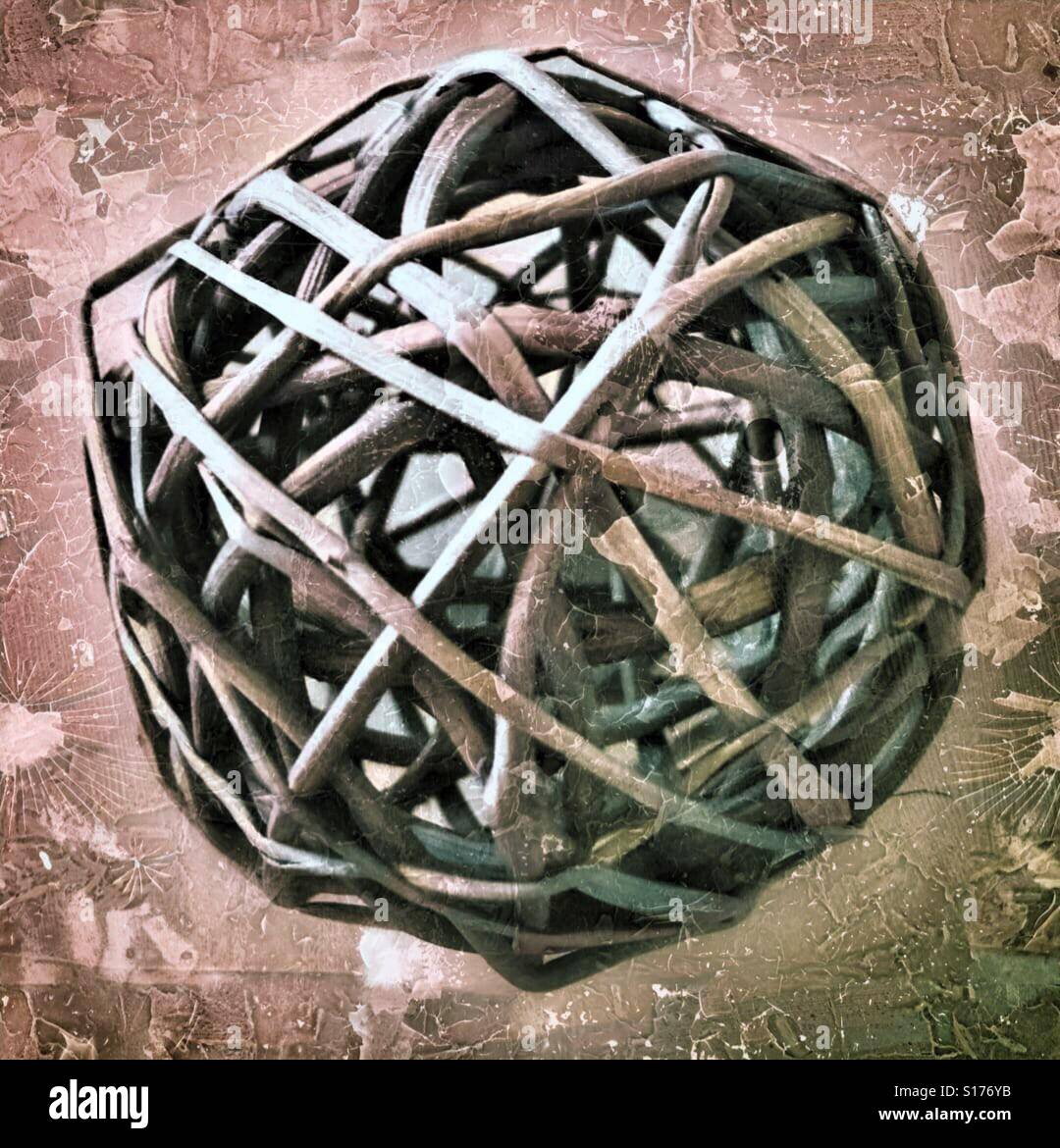 Tangled wicker ball Stock Photo - Alamy