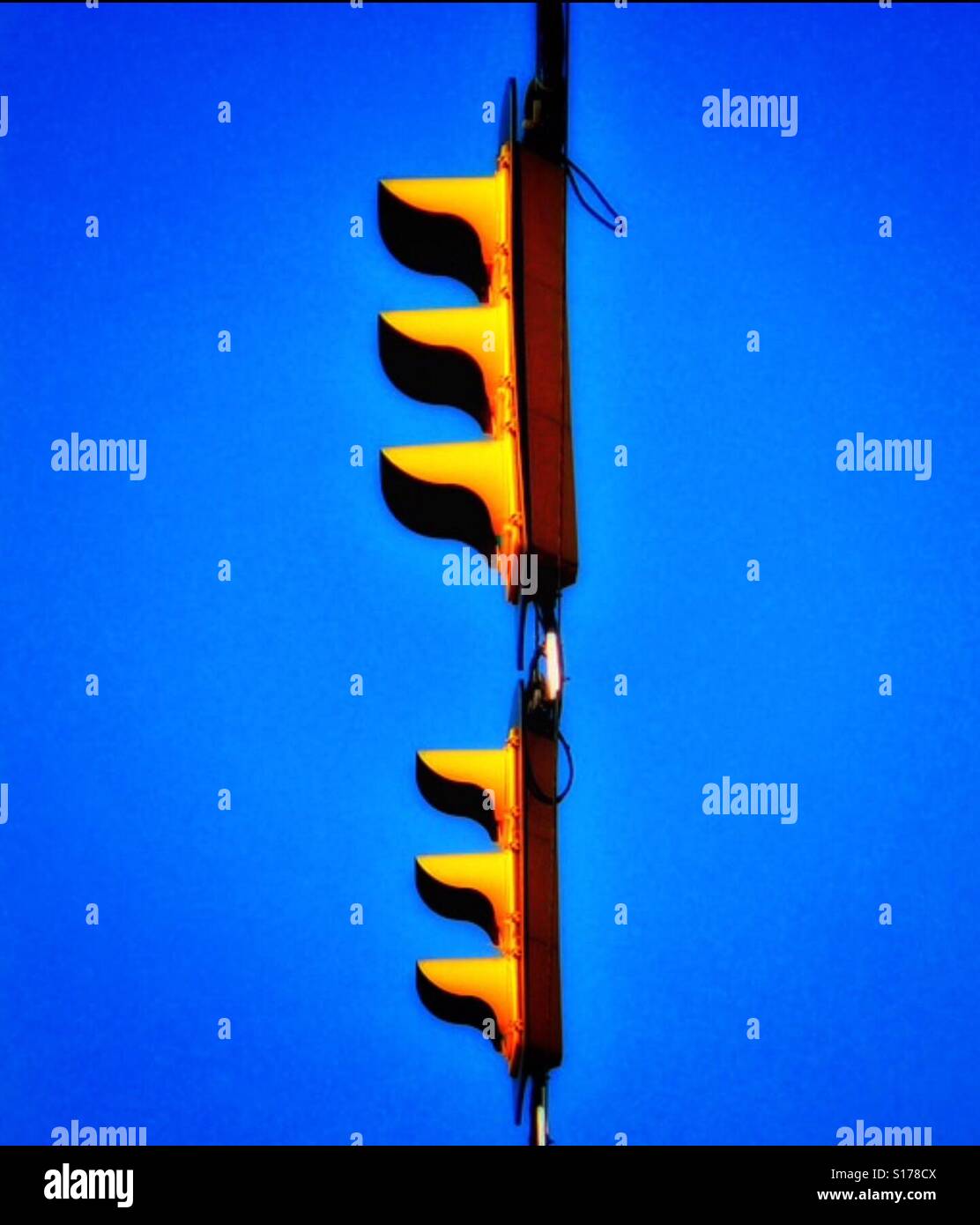 Traffic lights at the crossroads on the highway Stock Photo - Alamy