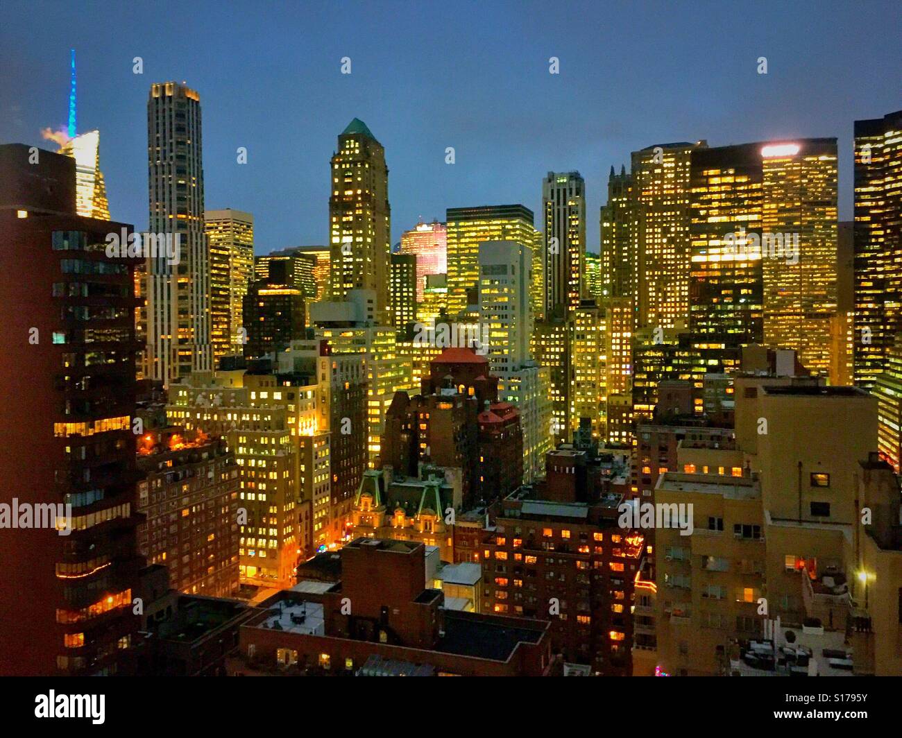 Midtown Manhattan skyline at dusk, NYC USA Stock Photo - Alamy
