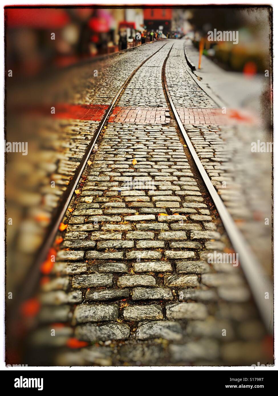 Trolley rails hi-res stock photography and images - Alamy