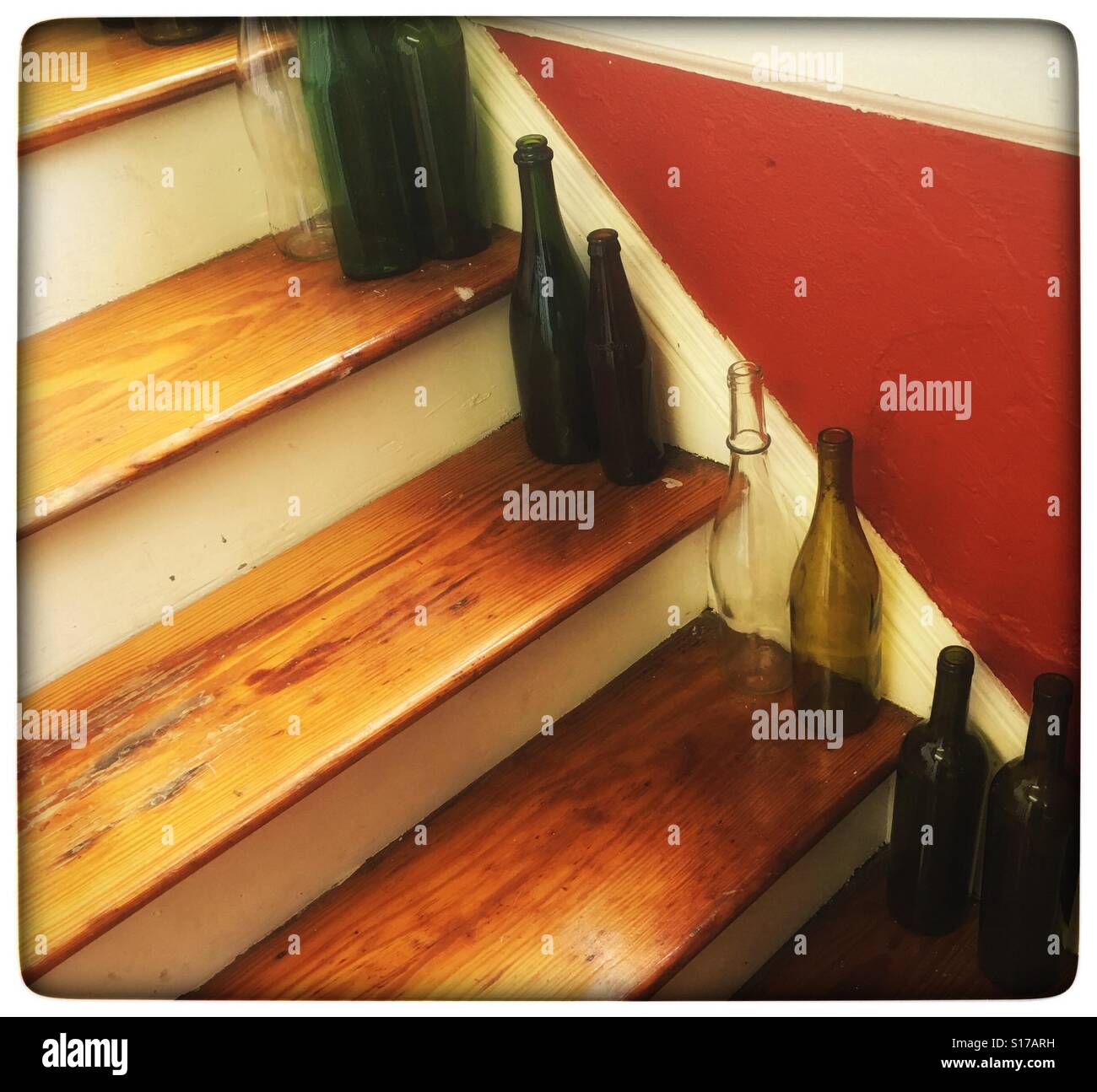 Old red steps hi-res stock photography and images - Alamy