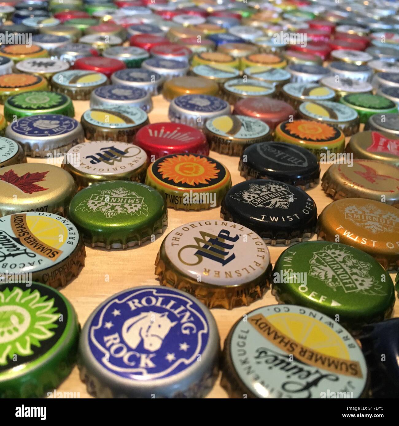 Beer bottle caps hi-res stock photography and images - Alamy