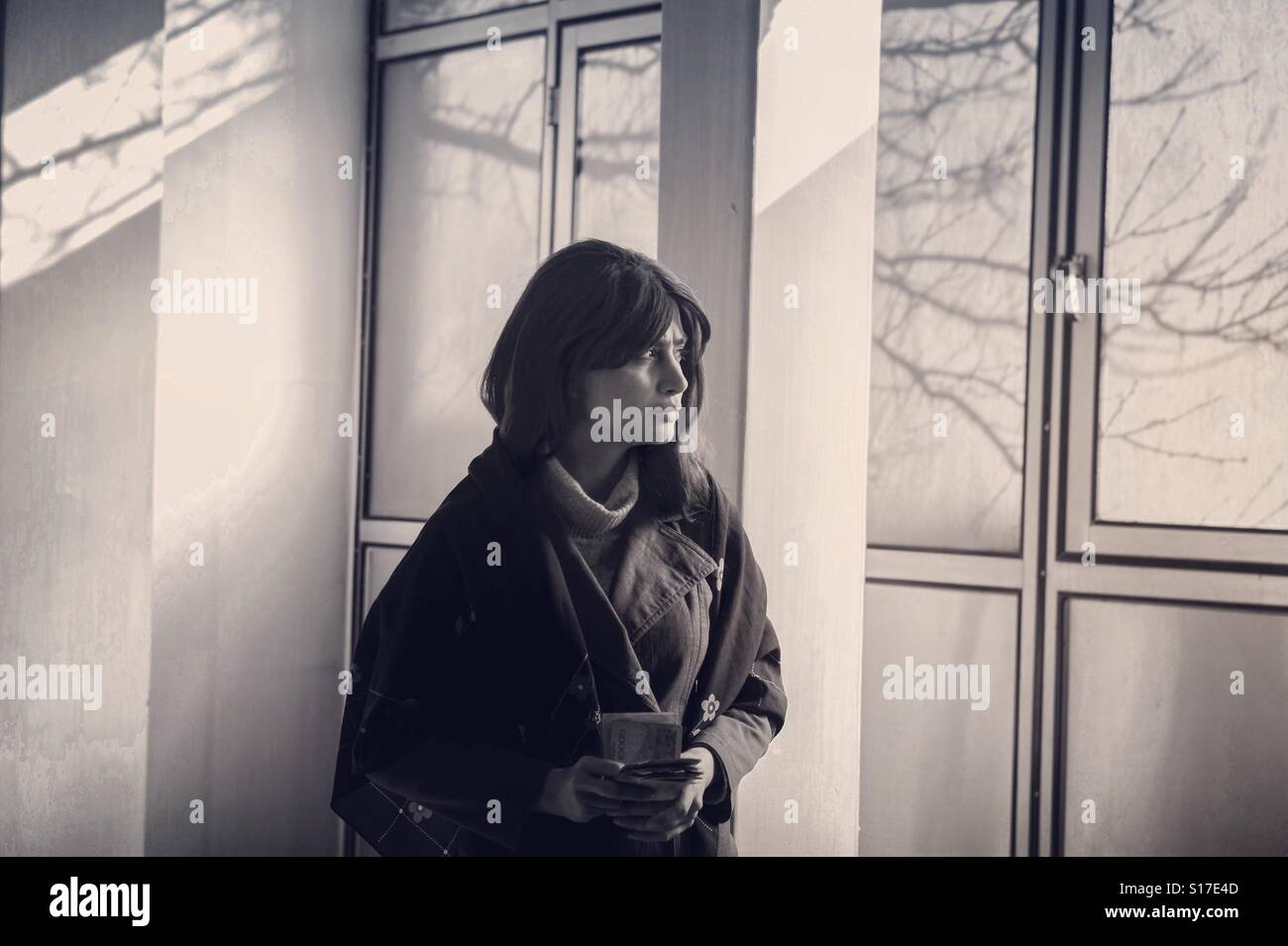 A jobless woman alone in the home .she is iranian woman.and thinking ...