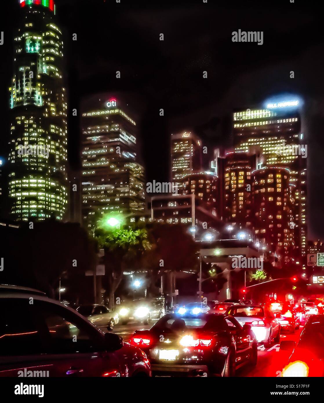 Downtown los angeles freeway hi-res stock photography and images - Alamy