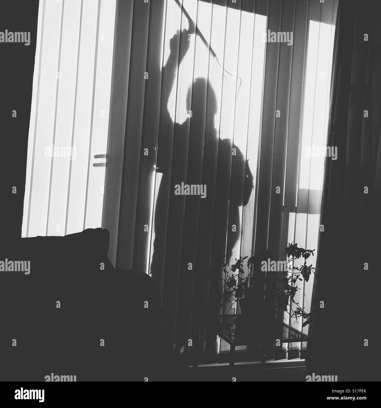 Wiping window Black and White Stock Photos & Images - Alamy