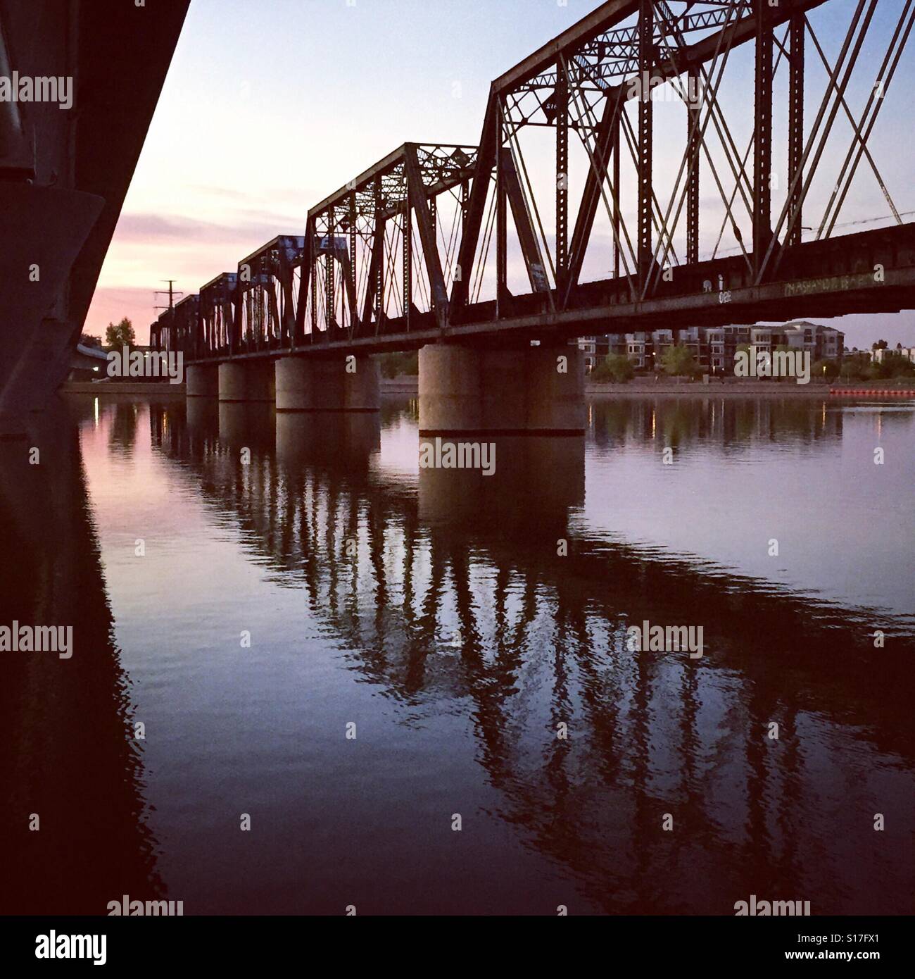 Bridge and reflection Stock Photo - Alamy
