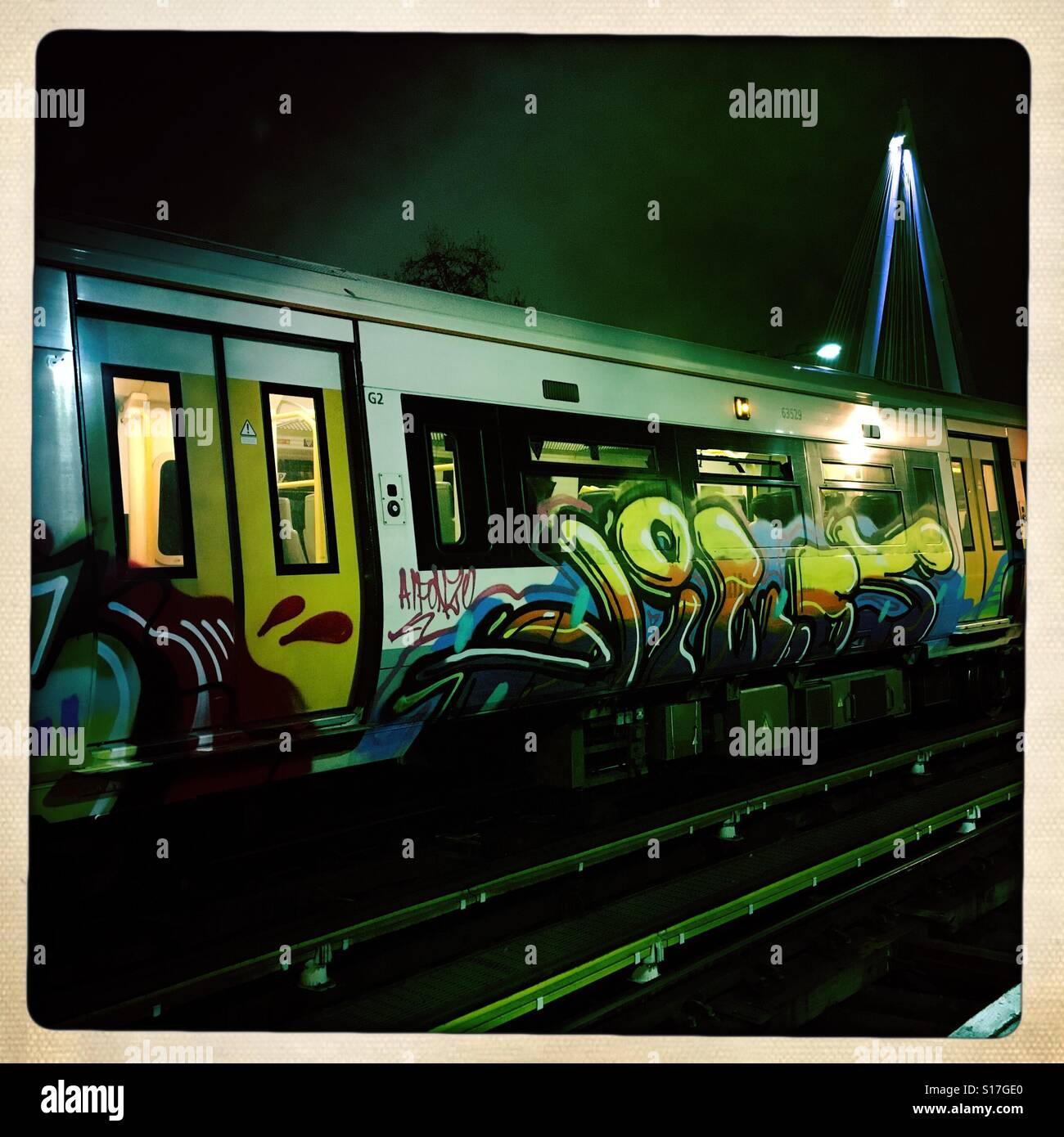 Graffiti covered train hi-res stock photography and images - Alamy