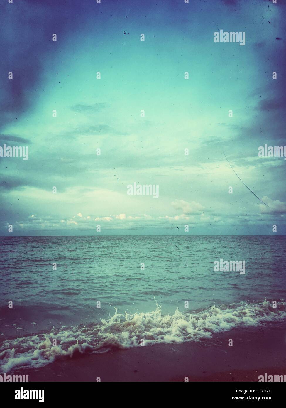 Beach with a retro effect Stock Photo - Alamy