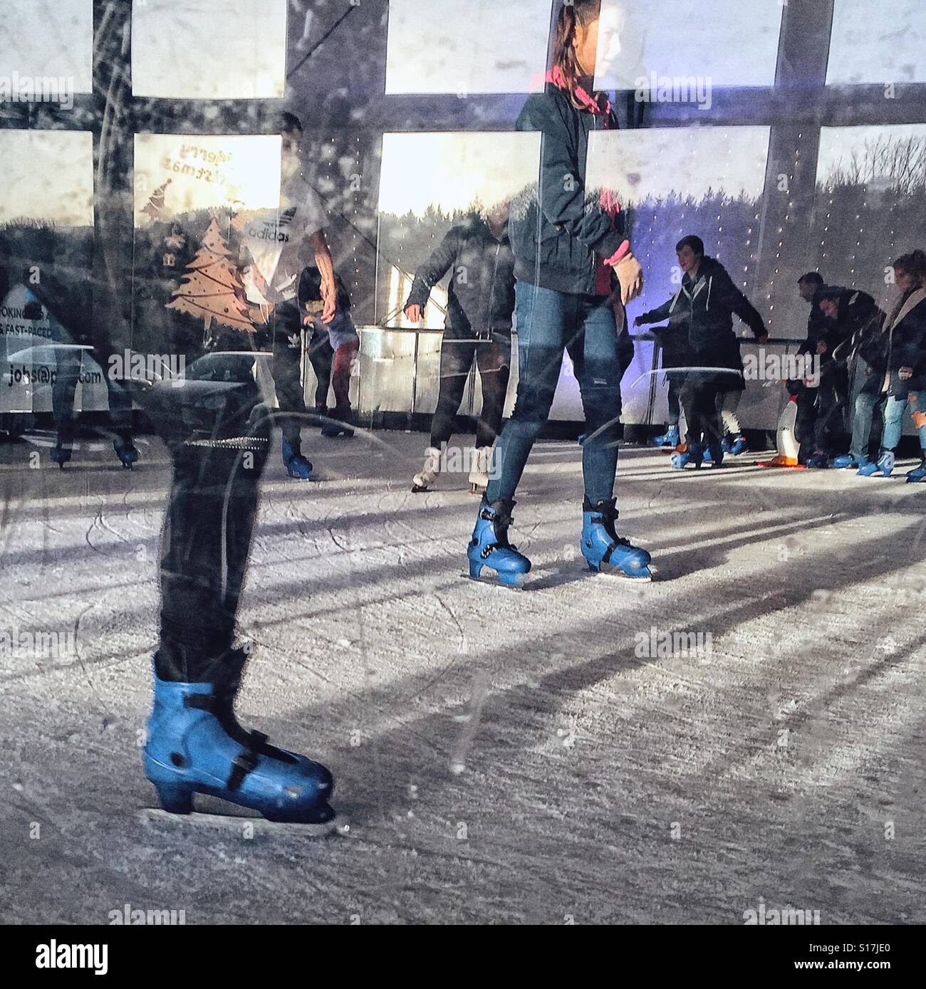 Skating rink ice happy winter man hi-res stock photography and images ...