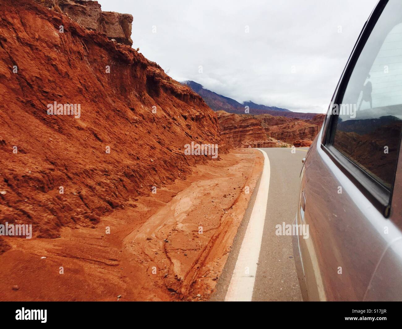 Road trip, red mountains, red nature Stock Photo - Alamy